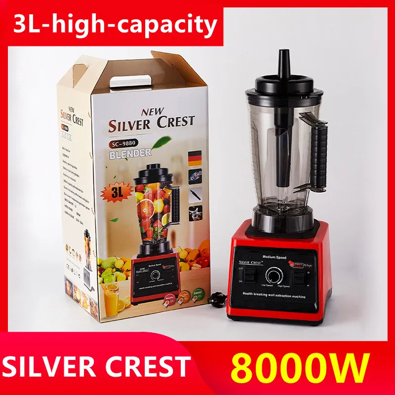 8000W High Speed Blender Multifunction 2 in 1 Silver Crest Blender ...